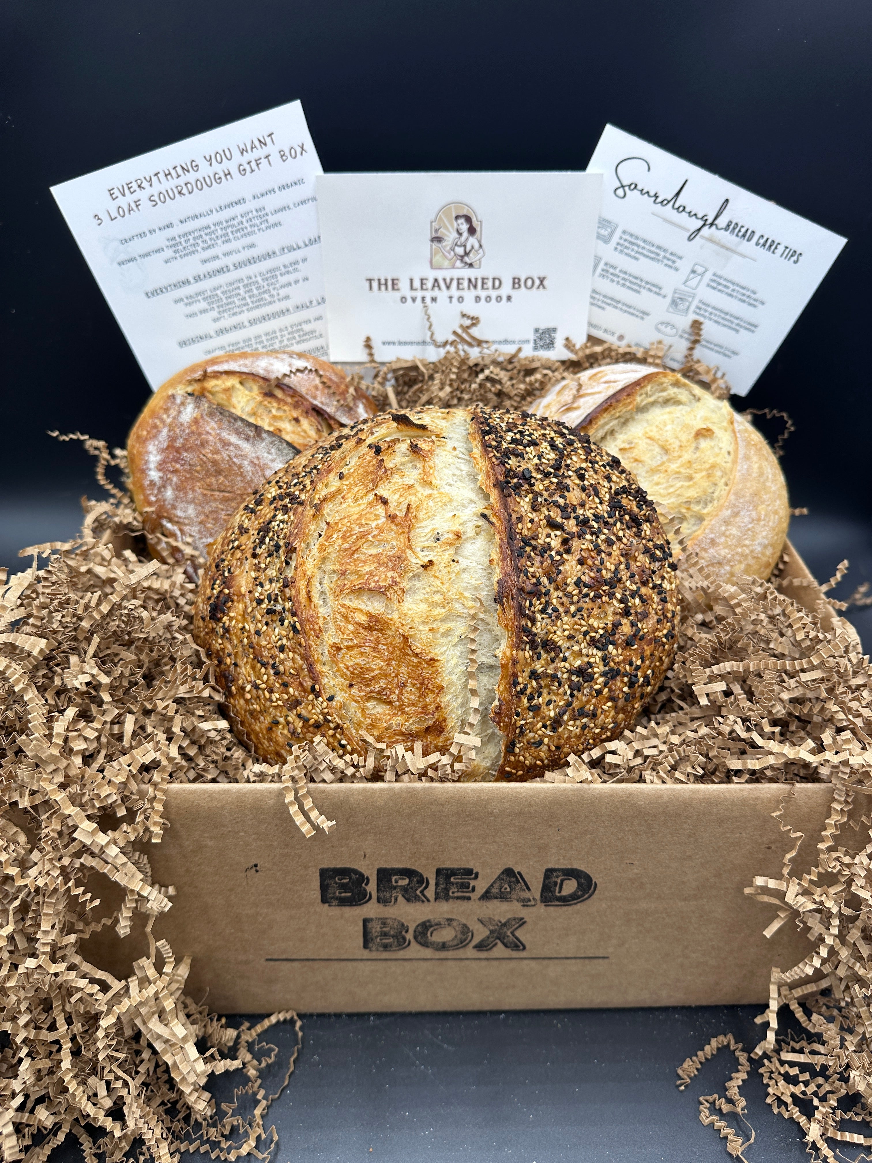 “Everything You Want” Artisan Sourdough 3 Loaf Gift Box – The Leavened Box